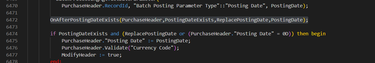 [Event Request] Codeunit 90 Purch.-Post - OnAfterPostingDateExists · Issue #10076 · microsoft ...