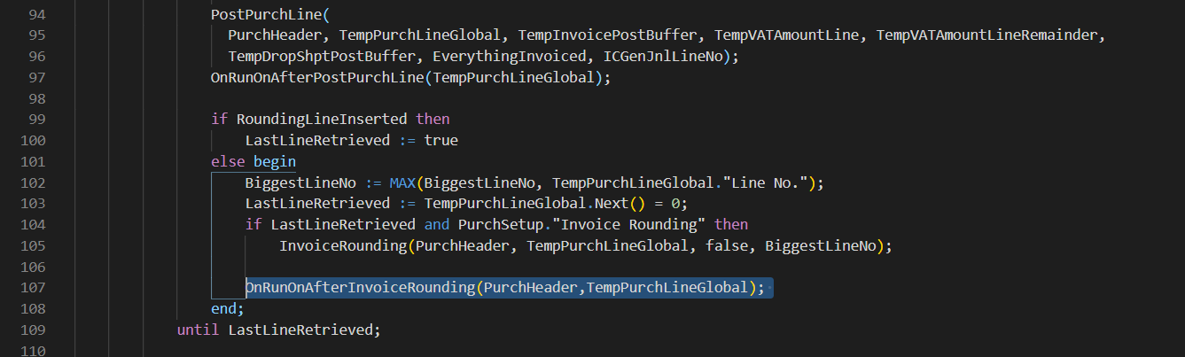 [Event Request] Codeunit 90 Purch.-Post - OnRunOnAfterInvoiceRounding · Issue #10086 · microsoft ...