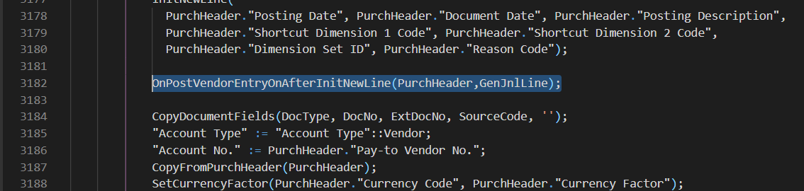 [Event Request] Codeunit 90 Purch.-Post - OnPostVendorEntryOnAfterInitNewLine · Issue #10107 ...