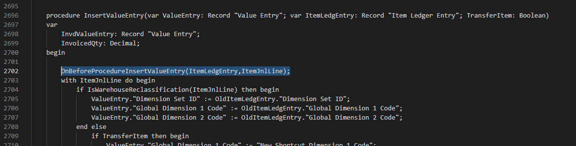 [Event Request] Codeunit 22 Item Jnl.-Post Line - OnBeforeProcedureInsertValueEntry · Issue ...