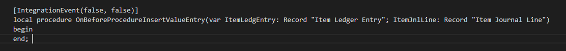[Event Request] Codeunit 22 Item Jnl.-Post Line - OnBeforeProcedureInsertValueEntry · Issue ...