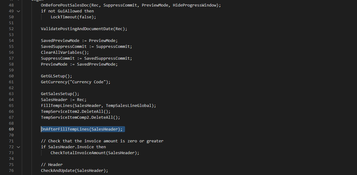 [Event Request] Codeunit 80 Sales Post - OnAfterFillTempLines · Issue #10339 · microsoft ...