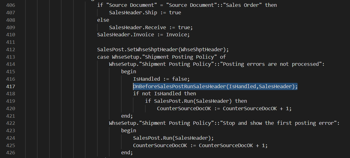 Event Request Codeunit 5763 Whse Post Shipment 8514