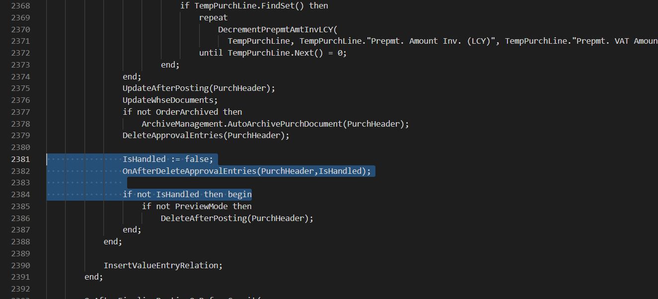 [Event Request] Codeunit 90 Purch.-Post - OnAfterDeleteApprovalEntries · Issue #10634 ...
