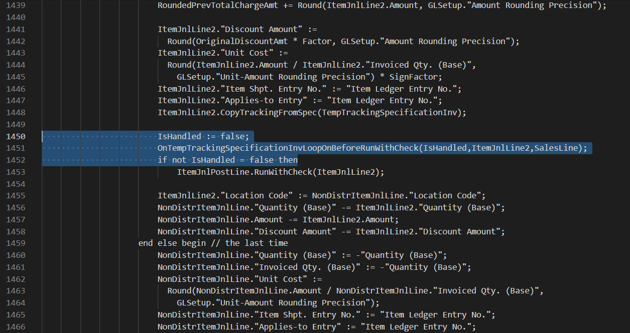 [Event Request] Codeunit 80 Sales Post - OnTempTrackingSpecificationInvLoopOnBeforeRunWithCheck ...