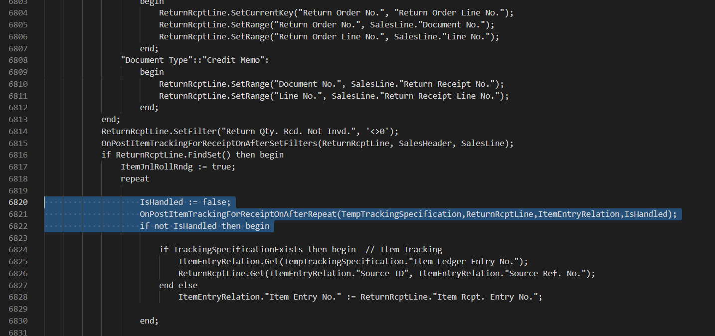 [Event Request] Codeunit 80 Sales Post - OnPostItemTrackingForReceiptOnAfterRepeat · Issue ...