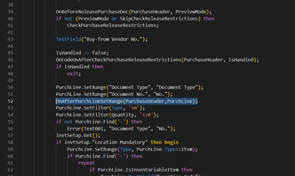 [Event Request] Codeunit 415 Release Purchase Document - OnAfterPurchLineSetRange · Issue #10938 ...