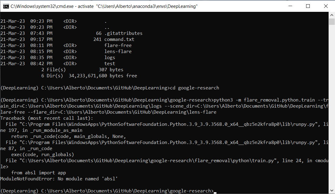 Absl problem in flare_remover · Issue #1511 · google-research/google-research · GitHub