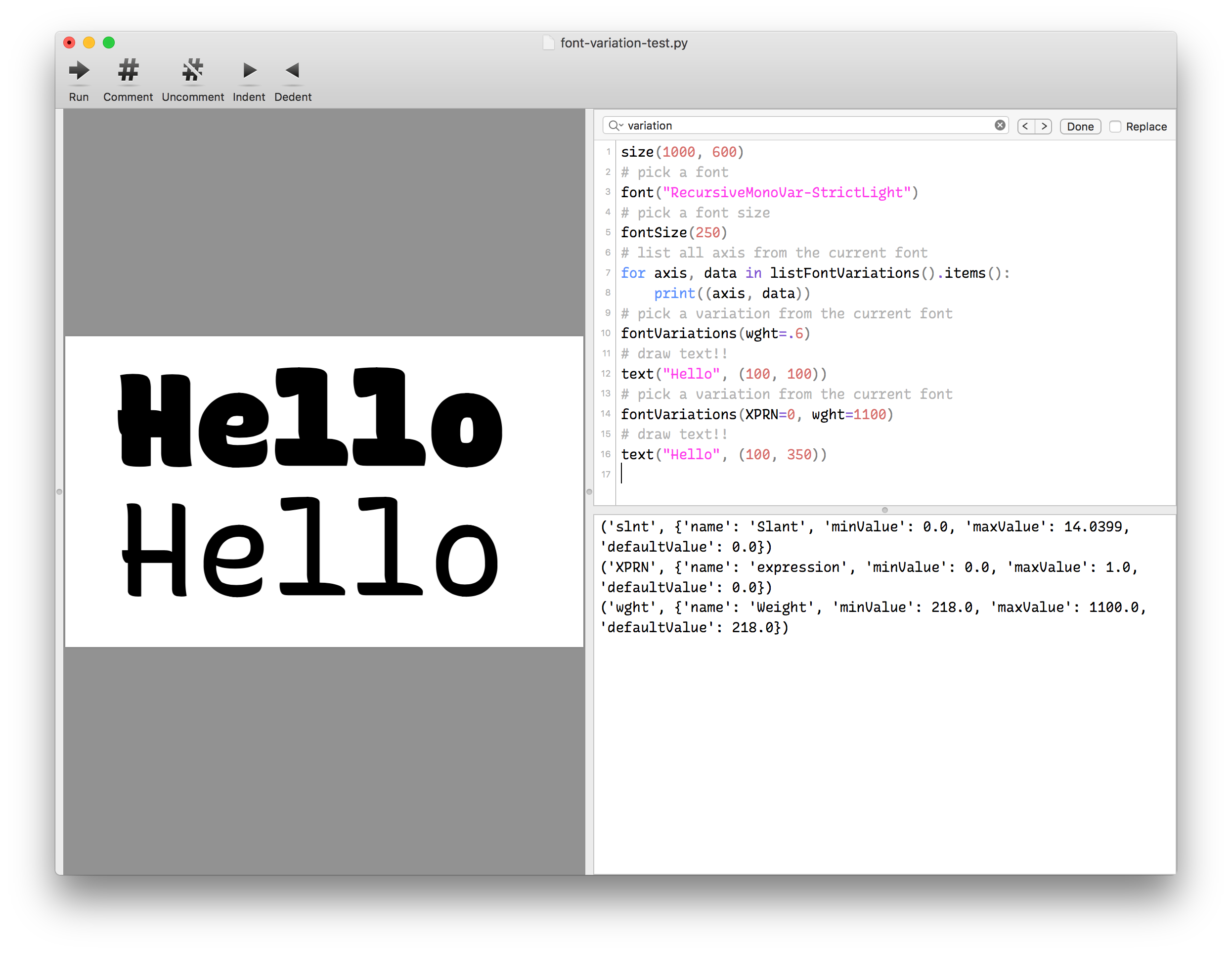 Variation axis warning appears to be incorrect · Issue #214 · typemytype/drawbot · GitHub