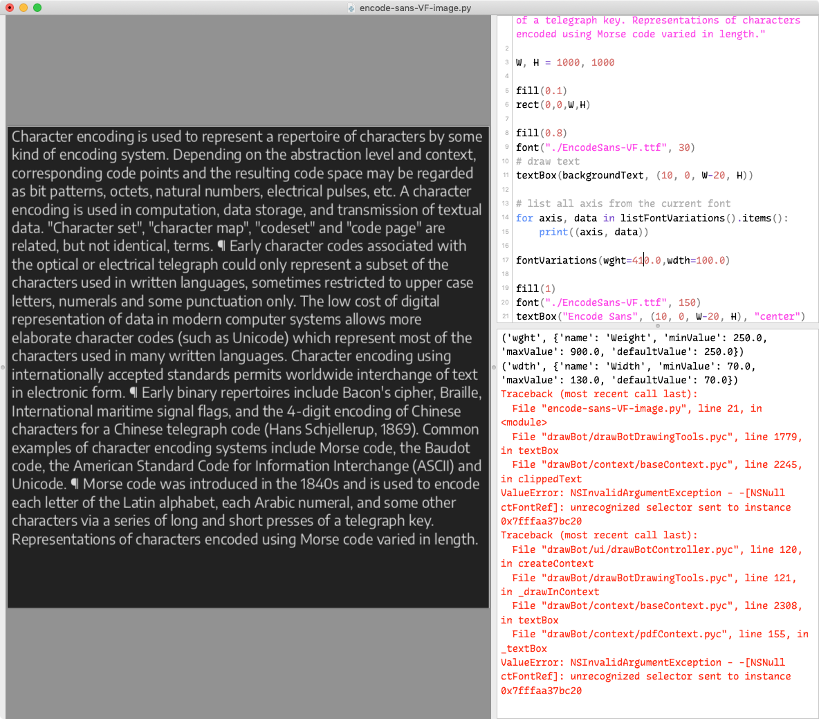 Errors on a text() method when I try to use a specific variable font · Issue #230 · typemytype ...