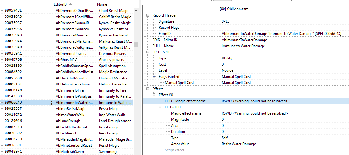 TES4Edit: RSWD Magic Effect hidden or not recognised · Issue #887 ...
