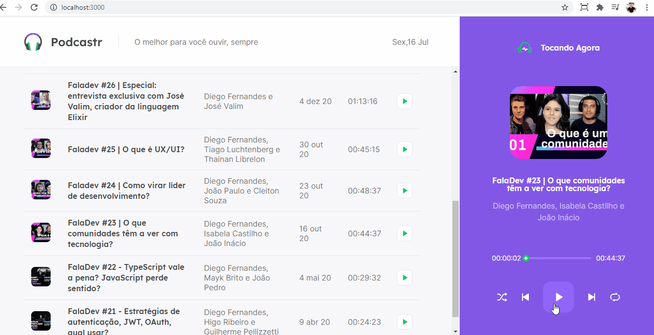 GitHub - mathewcandido/Projeto-Podcast: Desenvolvendo um Podcast usando ...