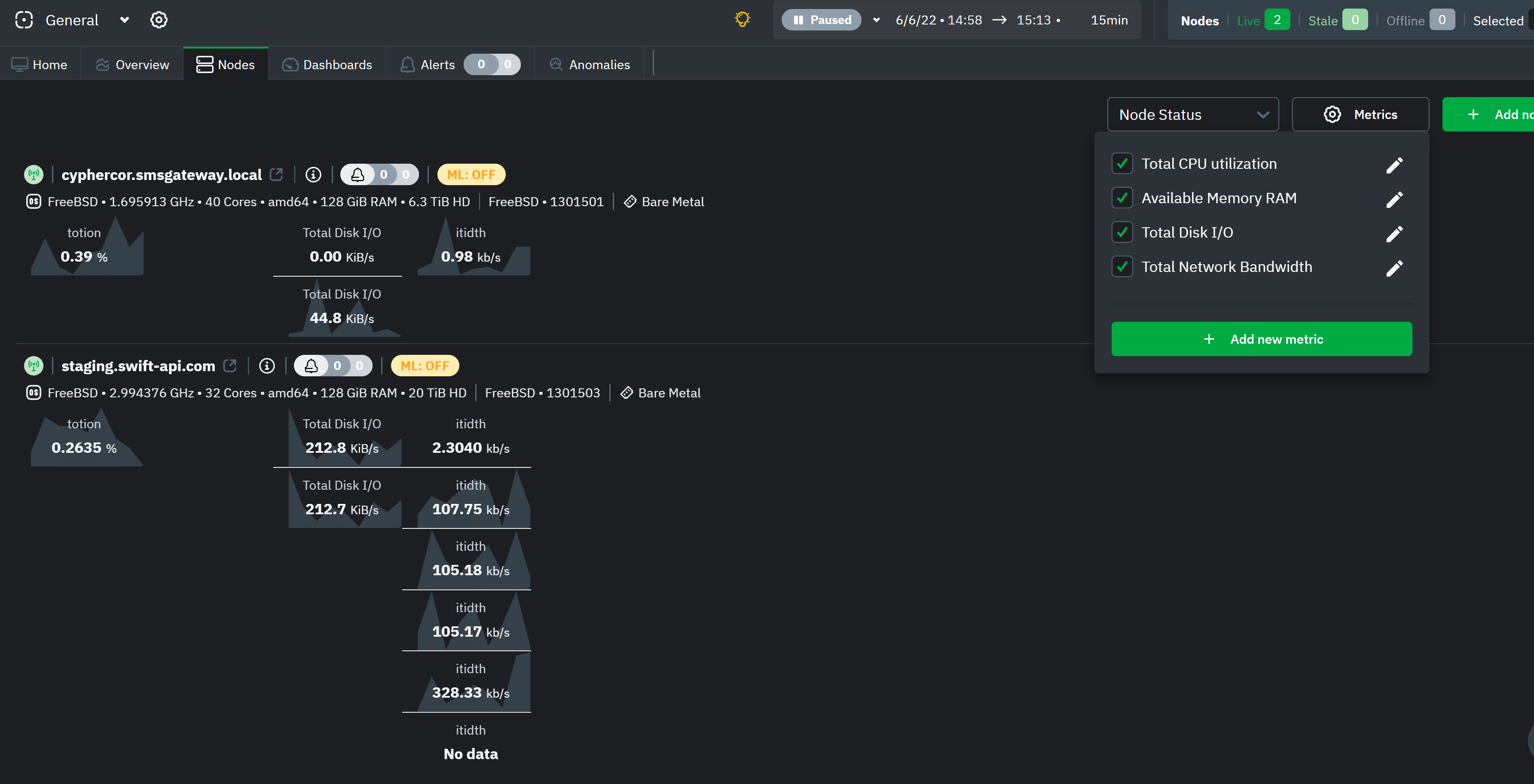 [BUG] Available memory chart does not show on Nodes tab for BSD · Issue #352 · netdata/netdata ...