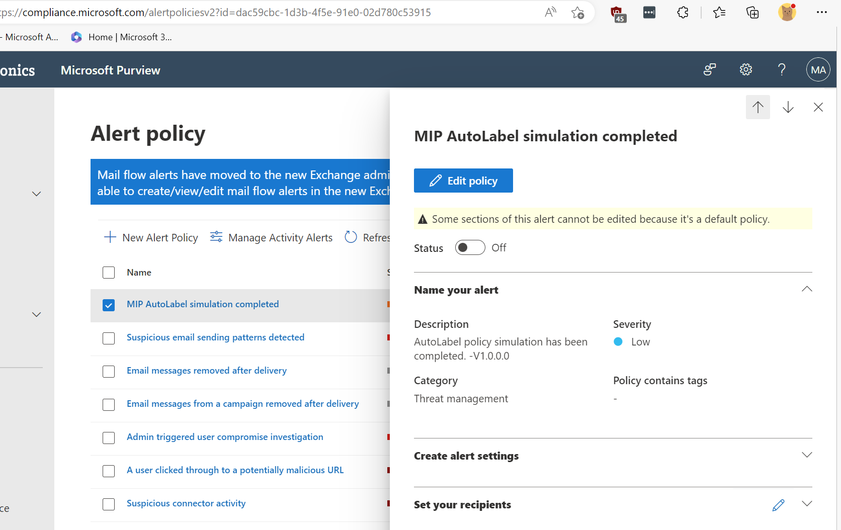 Scprotectionalert Enforces Threshold Param · Issue 3347 · Microsoftmicrosoft365dsc · Github
