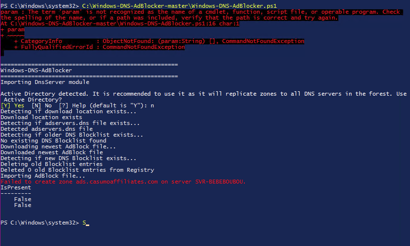 Download Of The Dns Blocklist Failed · Issue 4 · Perplexityjeffwindows Dns Adblocker · Github