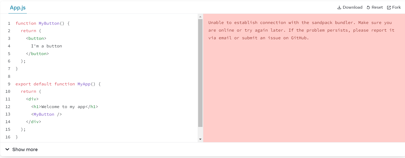 Unable To Run Examples In React Tictactoe Tutorial · Issue 26429 · Facebook React · Github