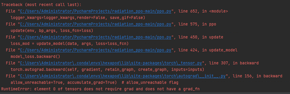 element 0 of tensors does not require grad and does not have a grad_fn · Issue #1 · peproctor ...