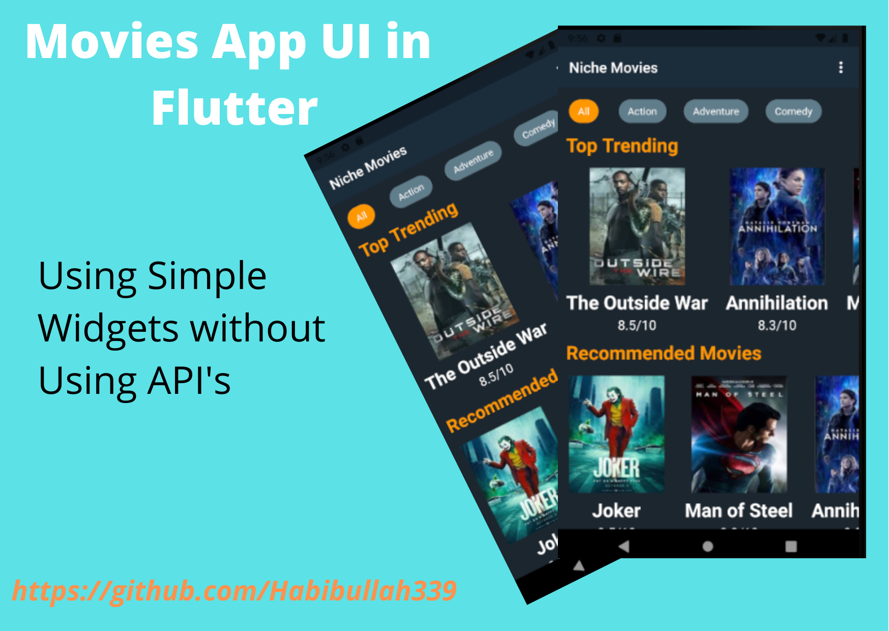 Movies App UI In Flutter Source Code GitHub