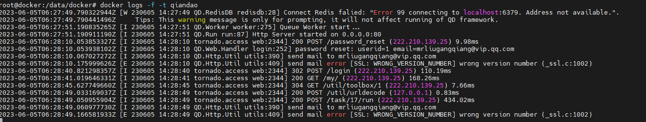 docker邮箱配置失效 · Issue #424 · qd-today/qd · GitHub