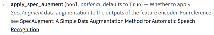 SpecAugment on Wav2Vec2 feature encoder outputs · Issue #5357 · facebookresearch/fairseq · GitHub