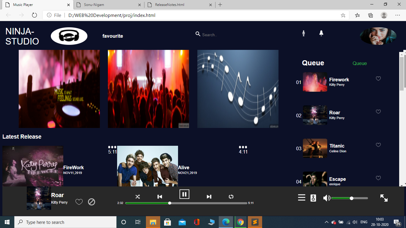 GitHub - shikharskj/Music-player-Layout-front-end-