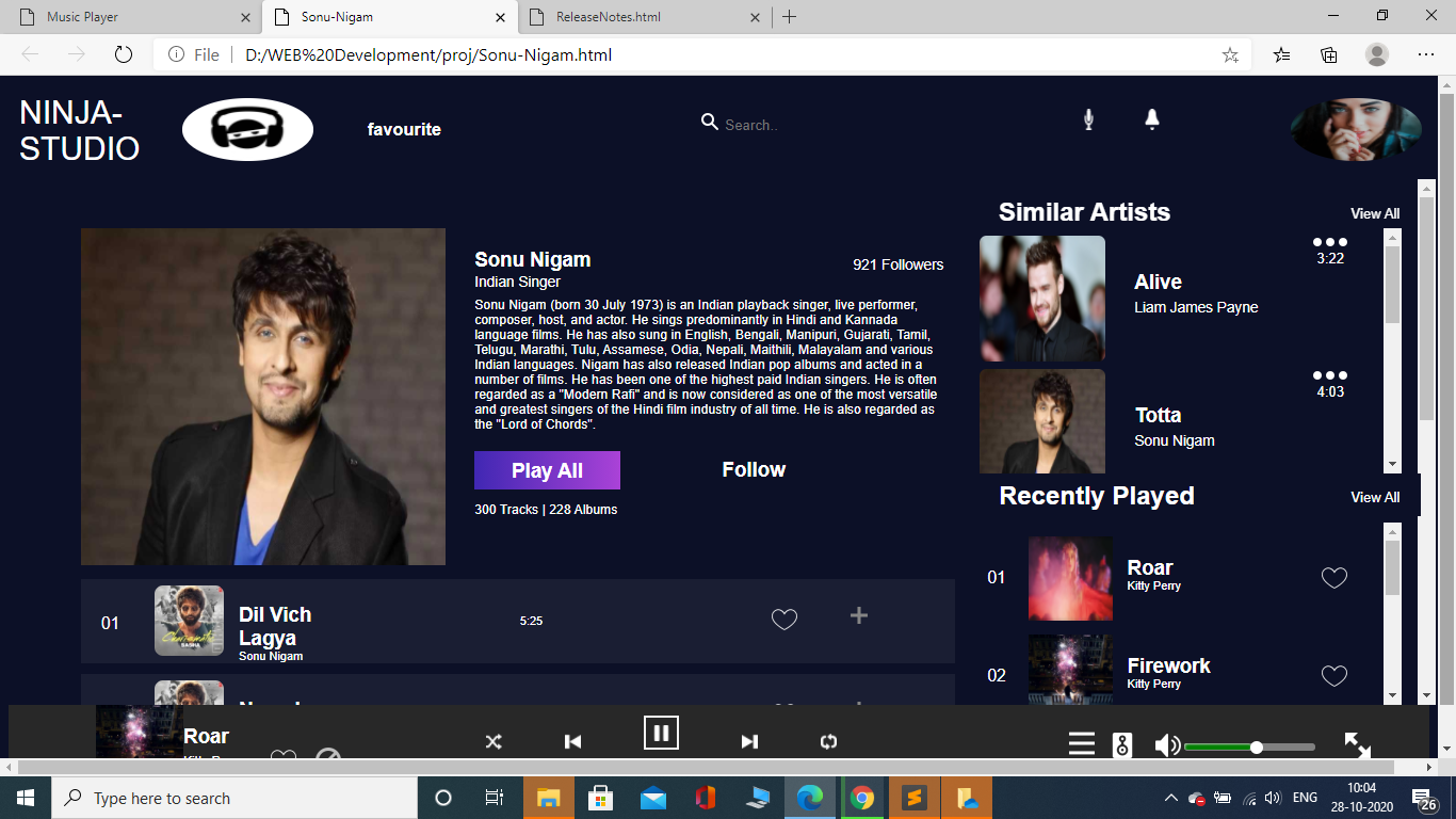 GitHub - shikharskj/Music-player-Layout-front-end-