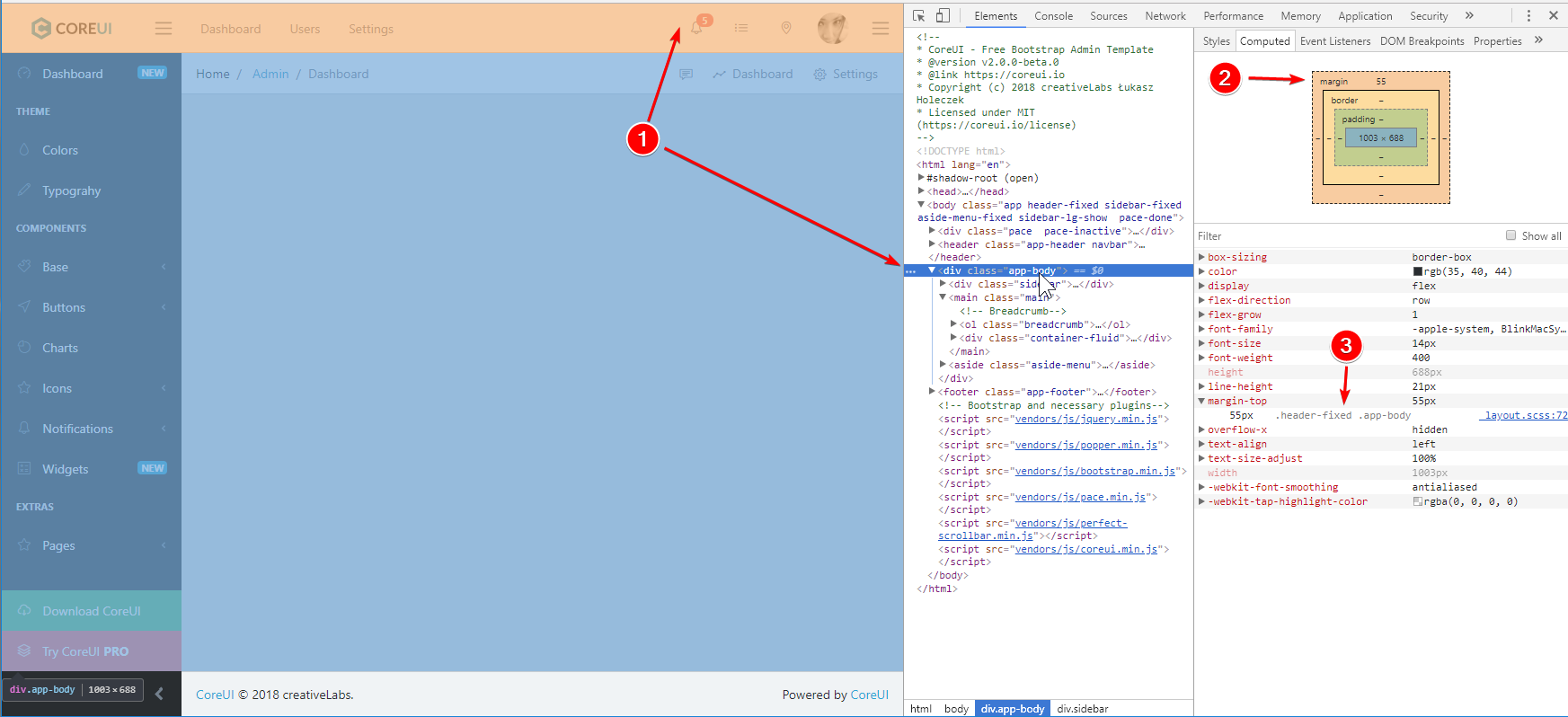 Breadcrumb - Fixed position with responsive design artefacts · Issue #363 · coreui/coreui-free ...