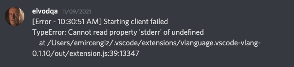 Failed To Start Vls Stderr Is Undefined · Issue 336 · Vlang Vscode Vlang · Github
