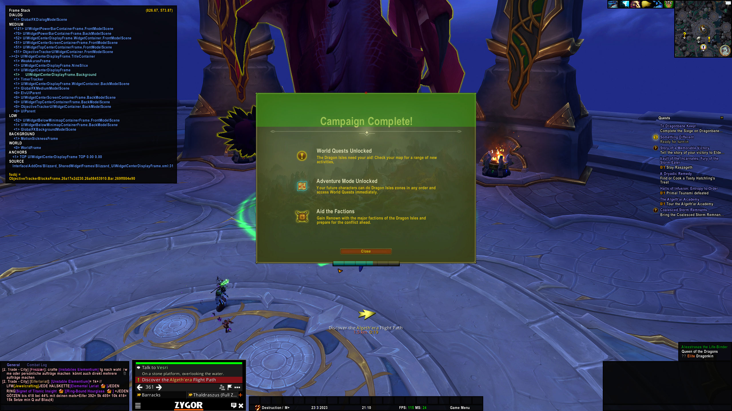 Unskinned Campaign complete Frame · Issue #926 · tukui-org/ElvUI · GitHub