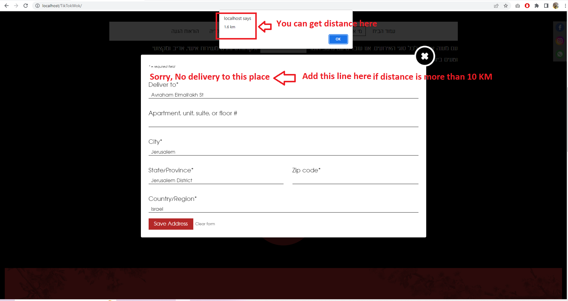 Show delivery possibility. · Issue #17 · guy-spicygames/TikTokWok · GitHub