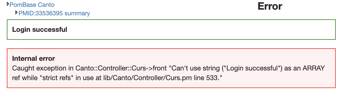 Canto Error · Issue 2475 · Pombasecanto · Github