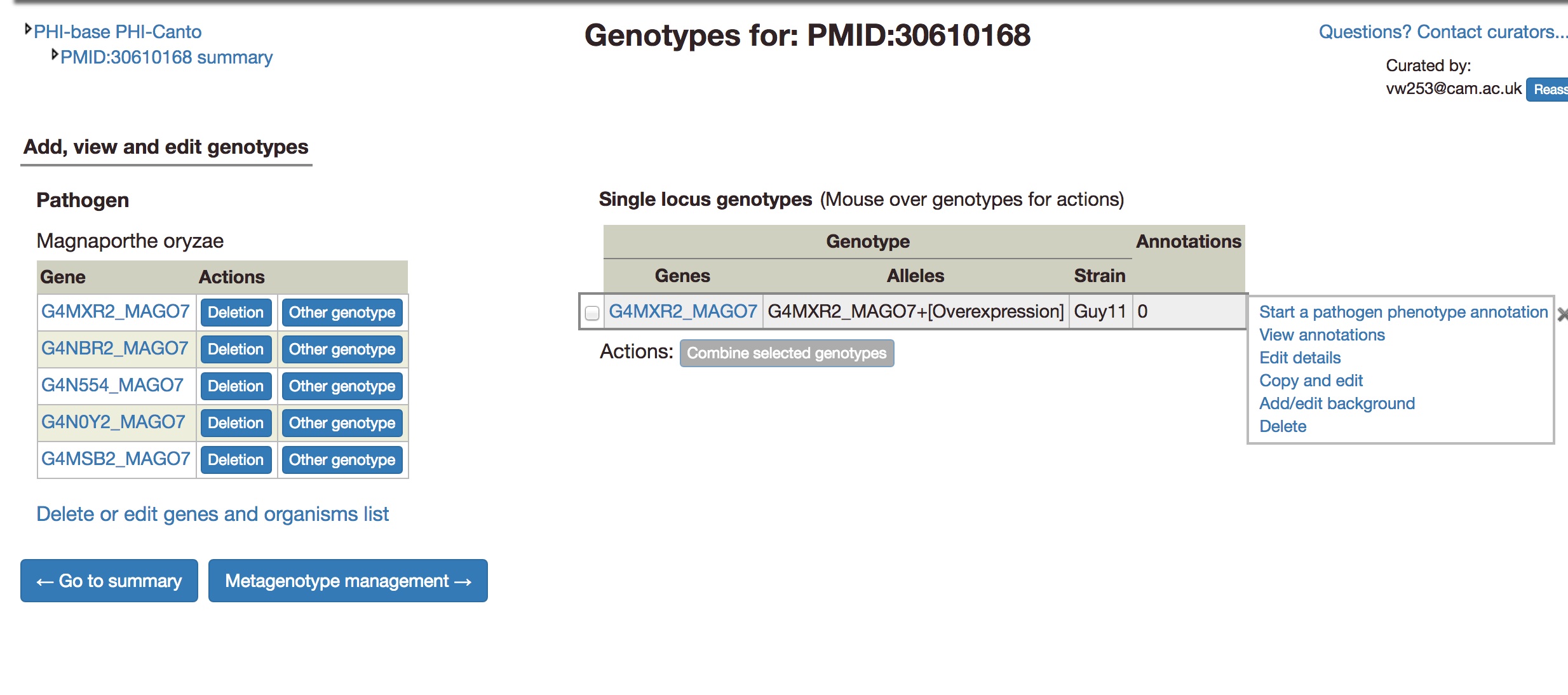PHI-Canto workflow improvements · Issue #2043 · pombase/canto · GitHub