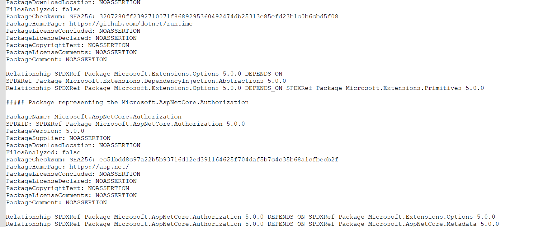 Net Is Displayed Twice For Packagehomepage · Issue 54 · Opensbom Generator Spdx Sbom
