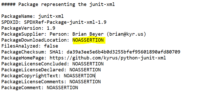 Python(Go) - Poetry/pipenv - Value "None"/"NOASSERTION" is displayed for PackageDownloadLocation ...