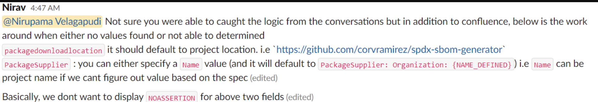 Node- Yarn/NPM - NOASSERTION is displayed for PackageDownloadLocation even when values exists as ...