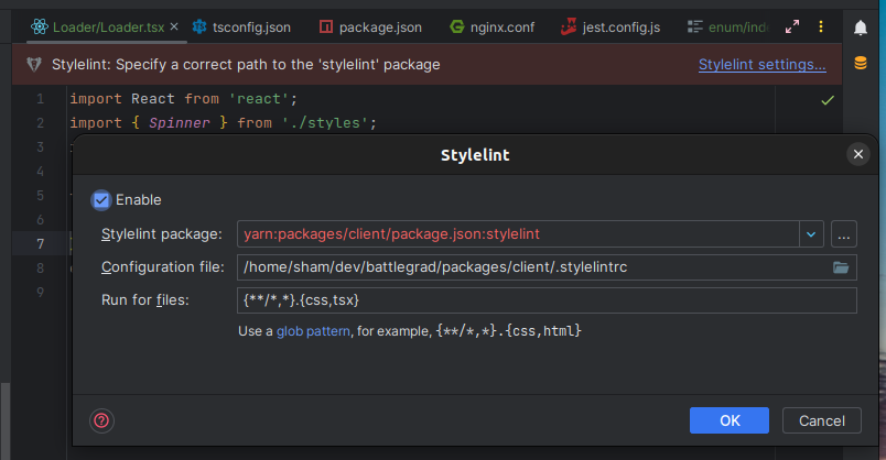 Не получается подружить webstorm со stylelint · Issue #23 · yandex-praktikum/client-server ...