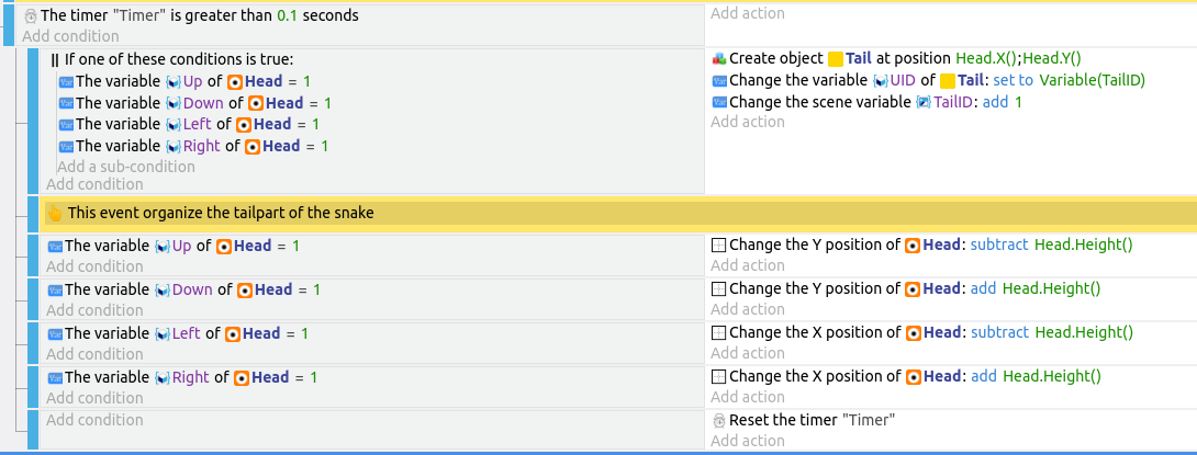 A snake game example · Issue #1803 · 4ian/GDevelop · GitHub