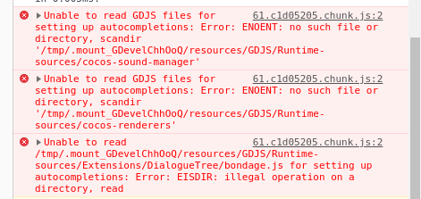 Unhandled Rejection (Error): Unsupported · Issue #3500 · 4ian/GDevelop · GitHub