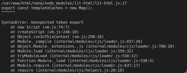 Unexpected token export · Issue #430 · lit/lit · GitHub