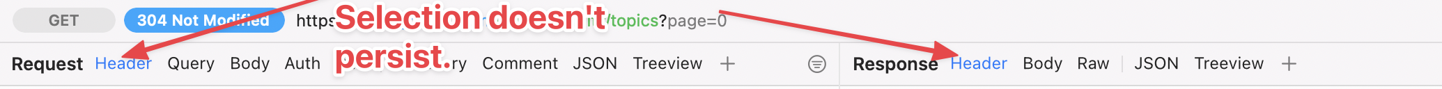 Request and Response preview tabs selection don't persist · Issue #1083 · ProxymanApp/Proxyman ...
