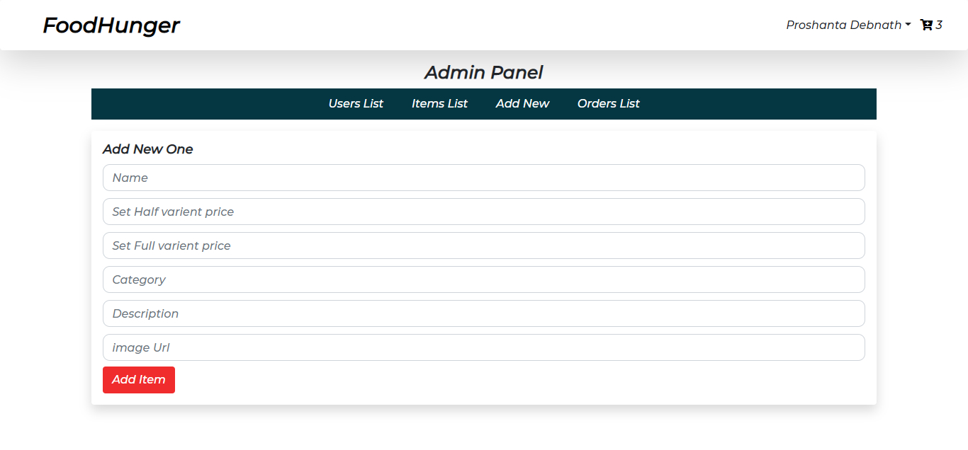 GitHub - ProshantaDebnath/Food-Ordering-App-FoodHunger-: A Food ordering app