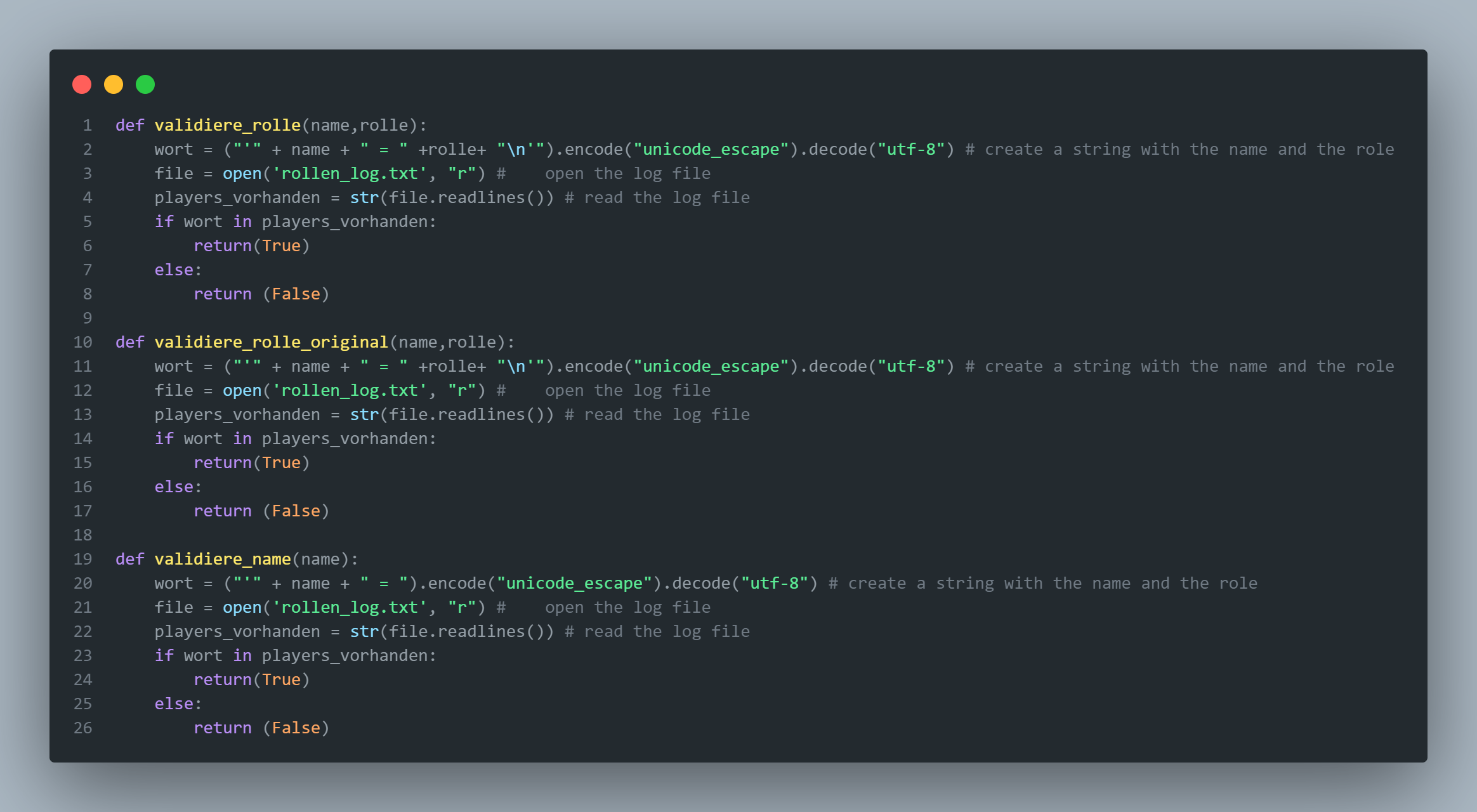Namensvalidierung als Werwolf Modul · Issue #26 · SpotlightForBugs/webwoelfe · GitHub