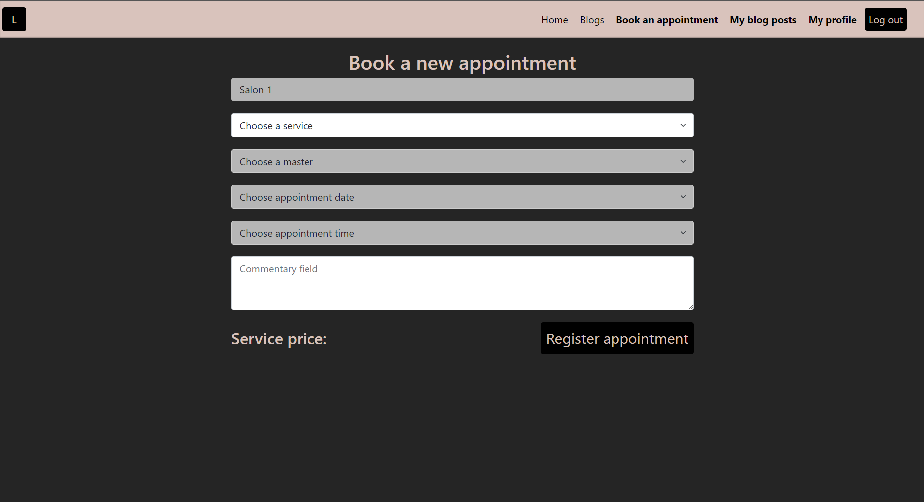 Github Gelnga Beautysalonclient