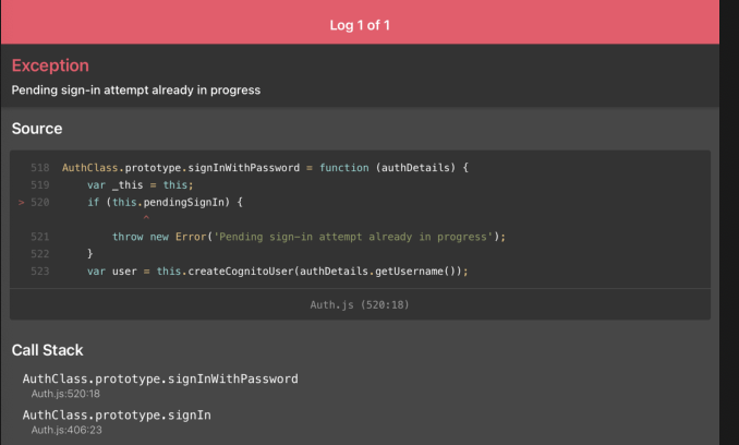 React Native Auth SignIn: Double Clicking SignIn crashes with Error ...