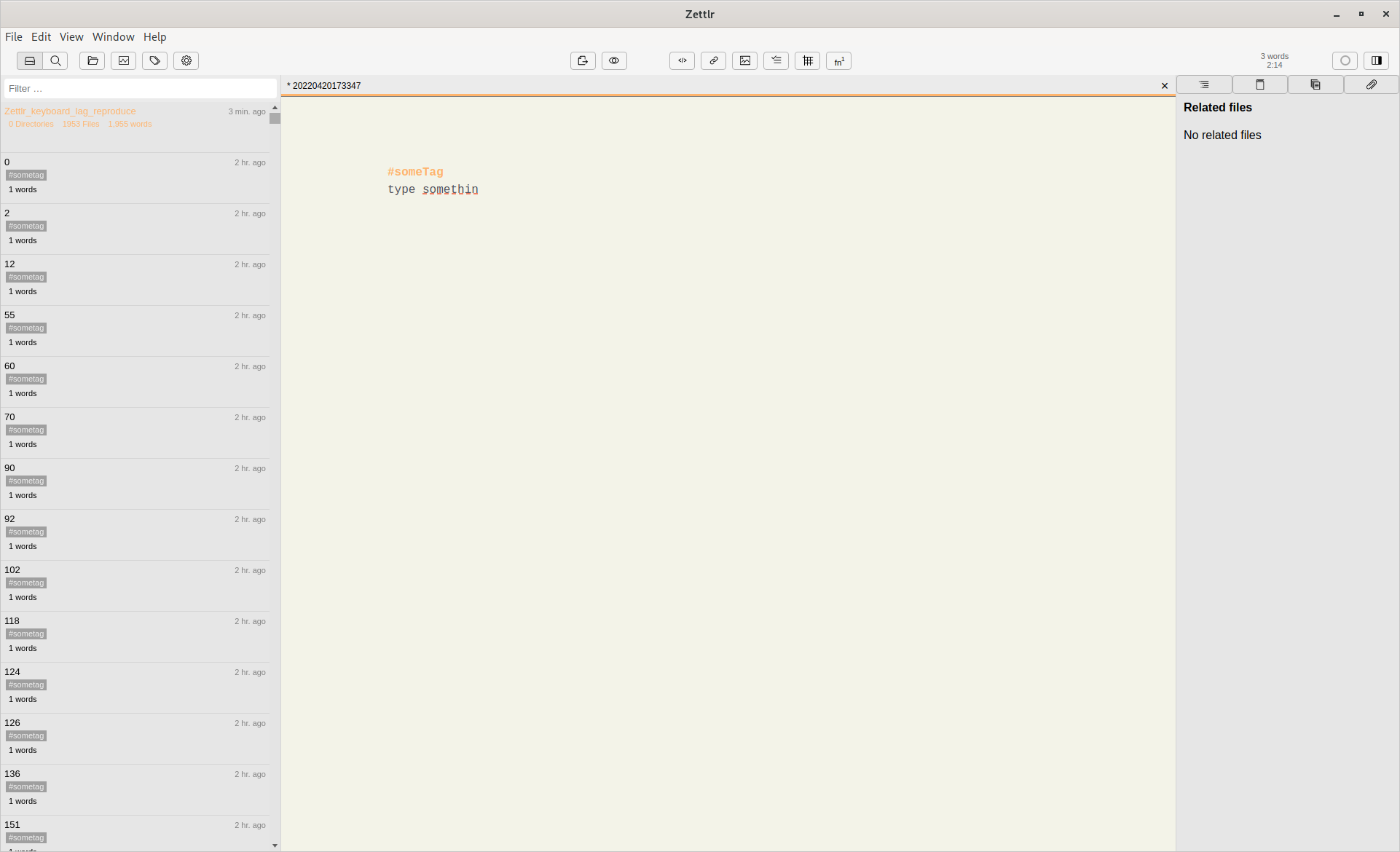 [Bug] Massive lags when checking for related files · Issue #3399 · Zettlr/Zettlr · GitHub