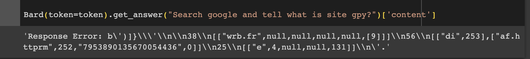 Response error · Issue #53 · dsdanielpark/Bard-API · GitHub