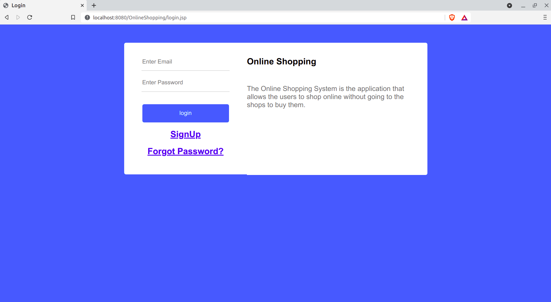 GitHub - YadavRamdeo/OnlineShopping: Tech Used:- jsp, html, CSS and mysql.
