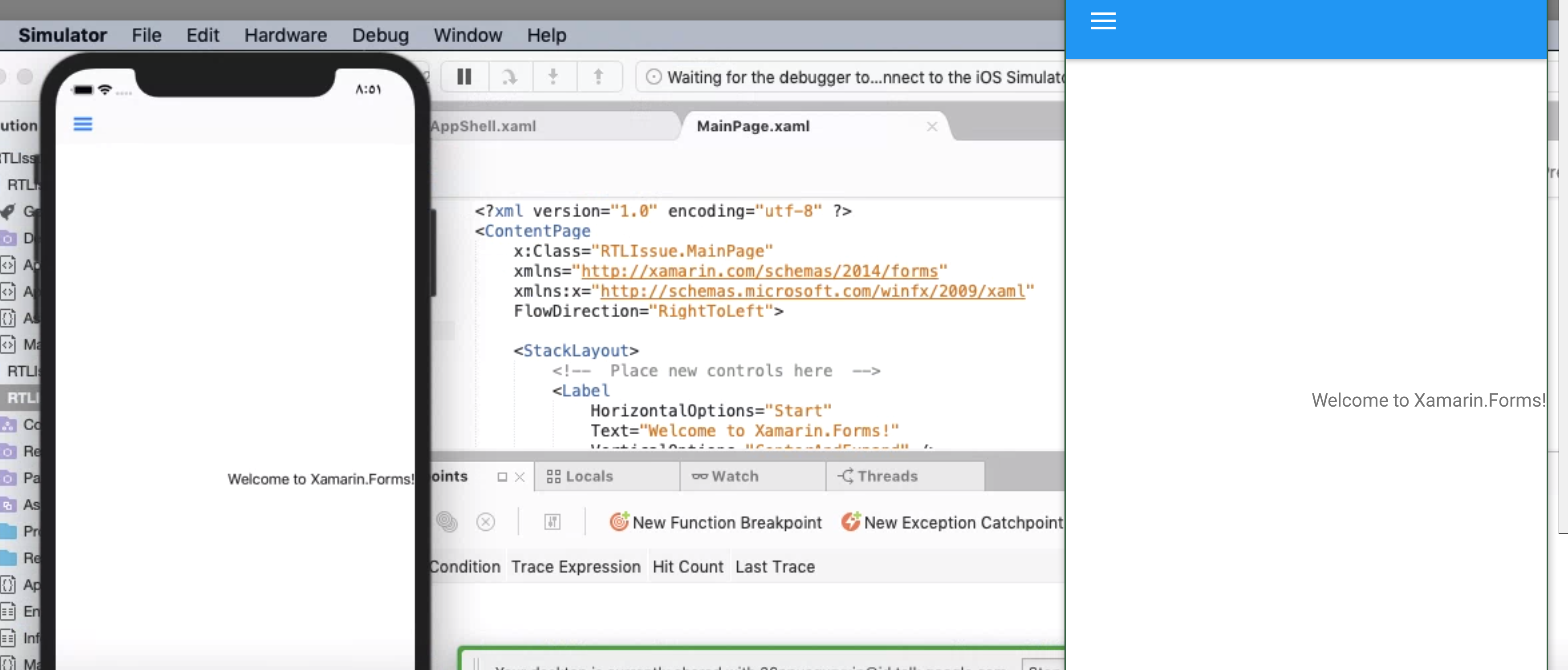 [Bug] Shell FlowDirection follows Device FlowDirection in all cases. · Issue #6342 · xamarin ...