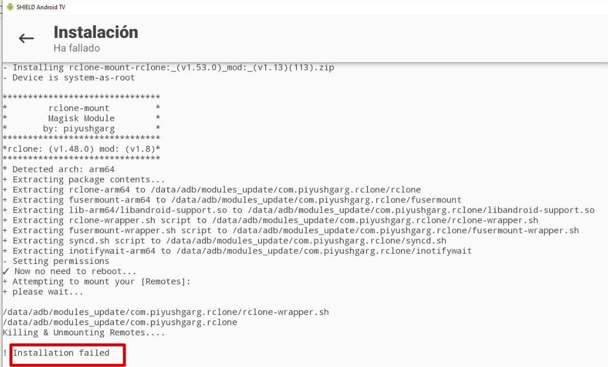 Installation failed · Issue #93 · Magisk-Modules-Repo/com.piyushgarg.rclone · GitHub