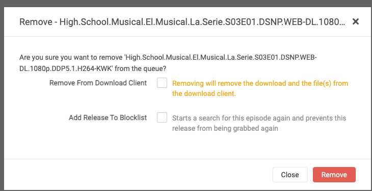 Allow on API /queue DELETE specify to not delete from download client · Issue #5099 · Sonarr ...